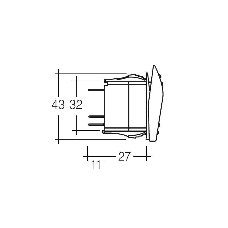 ELECTRICAL SWITCHES ROCKER SWITCH ON-OFF DPST 12V BLUE ILLUMINATED ...