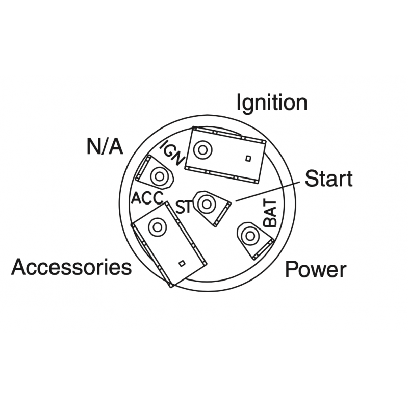 ELECTRICAL IGNITION SWITCH 30 AMP RATING ACC-OFF-IGNITION-START