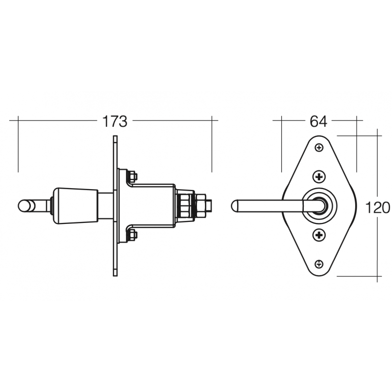 BATTERY ISOLATOR ON-OFF WITH LOCK-OUT