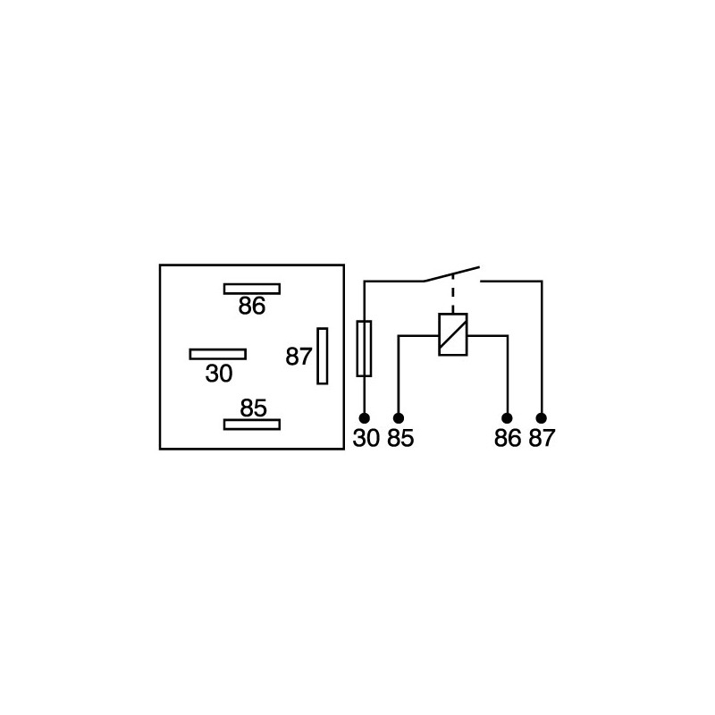 ELECTRICAL FUSED RELAY CONTACTS 12 VOLT 4-PIN