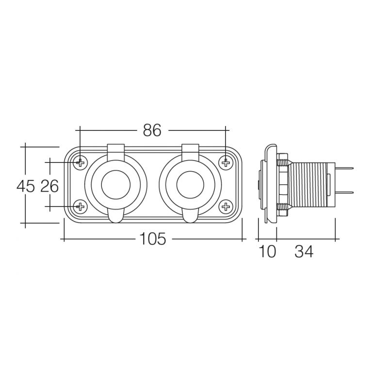 CIGARETTE PLUG & SOCKETS ACCESSORY CIGARETTE LGHTER SOCKET
