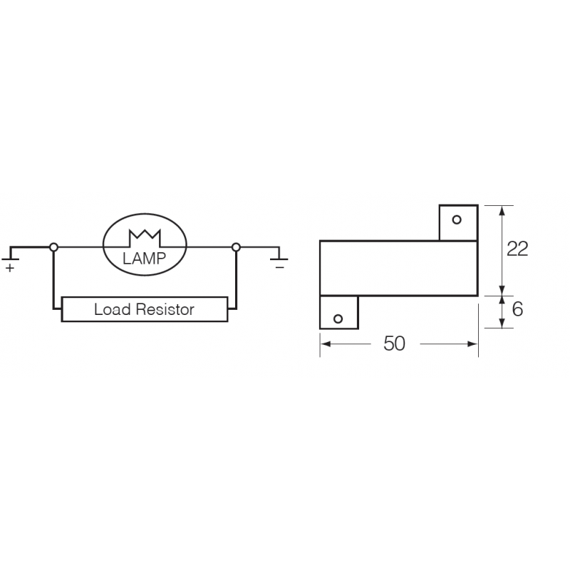 L.E.D. LOAD RESISTOR 12V 21W