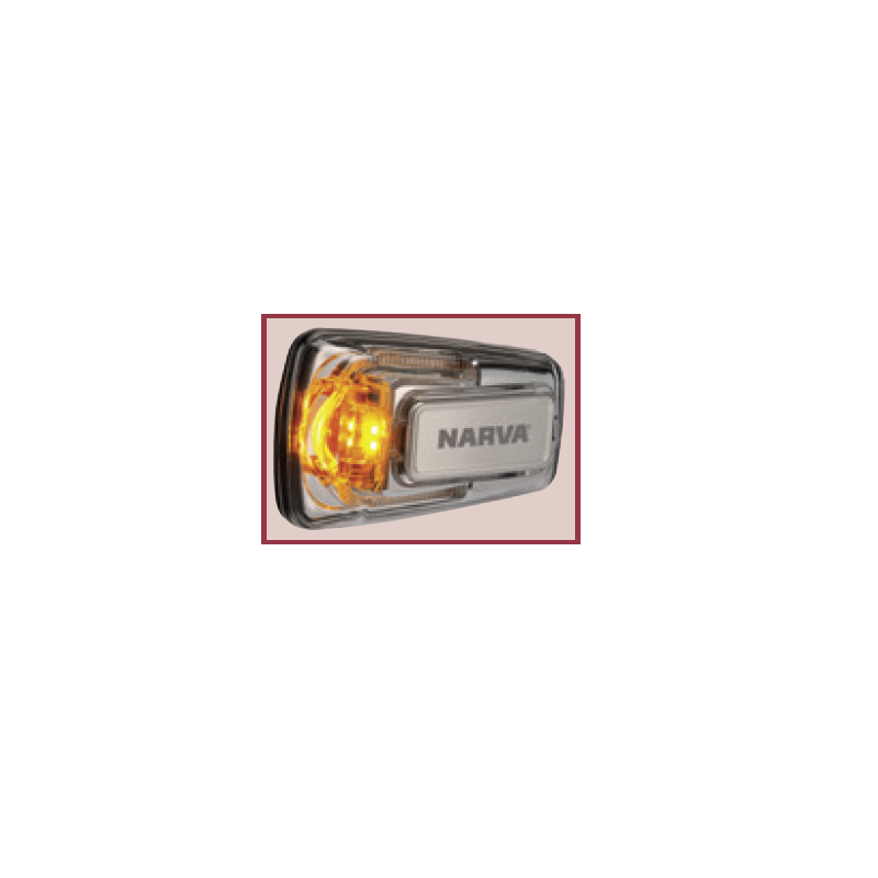 LIGHTS LED SIDE DIRECTION INDICATOR 9V TO 33V CLEAR/AMBER LENS