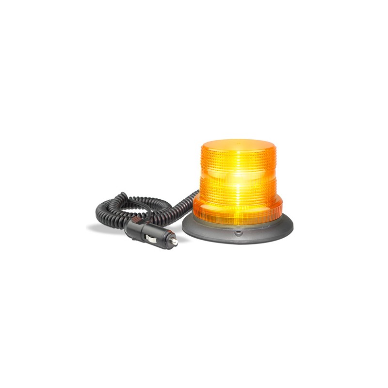 LED AUTOLAMP AMBER BEACON MAGNETIC MOUNT 11-48 VOLTS