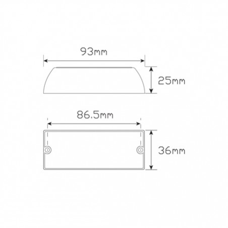 LED AUTOLAMP PERMANENT MOUNT EMERGENCY LAMP RED