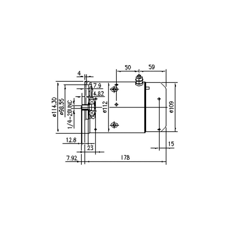 ROTATING DC MOTOR 24 VOLT 1.8KW CW 9 SPLINE SHAFT