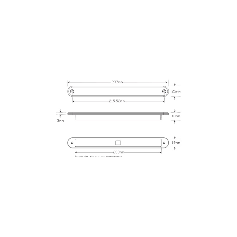 LIGHT LED AUTOLAMPS SEQUENTIAL INDICATOR STRIP LAMP IN 12VOL