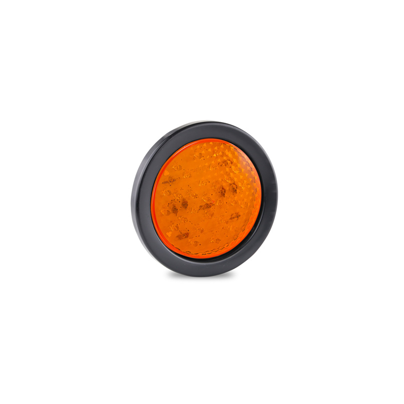 LIGHT LED TECHNOLOGIES INDICATOR LED LIGHT ROUND AMBER LENS W/RUBBER ...