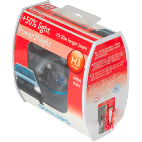 LIGHTING H3 HALOGEN GLOBE 12 VOLT 55 WATT PLUS 60 - 2 PCE