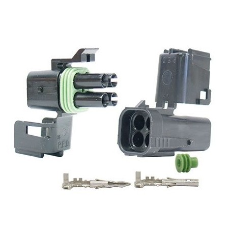 WEATHER PACK CONNECTOR CABLE & CONNECTORS 4 WAY KIT SQUARE