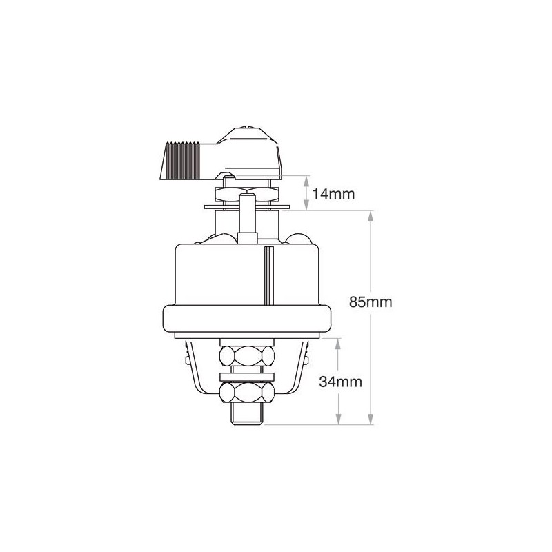 ELECTRICAL SWITCHES BATTERY MASTER SWITCH OFF/ON 6-36V 2,000 AMP DPST ...