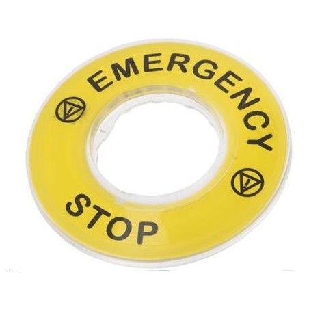 ELECTRICAL SWITCHES EMERGENCY STOP SWITCH LEGEND PLATE