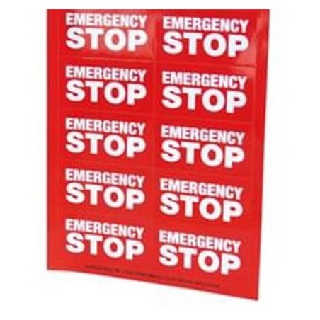 ELECTRICAL SWITCHES EMERGENCY STOP LABELS