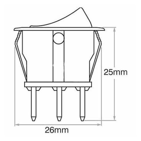 ELECTRICAL SWITCHES ROCKER ON-OFF 12 VOLT BLUE ILLUMINATED