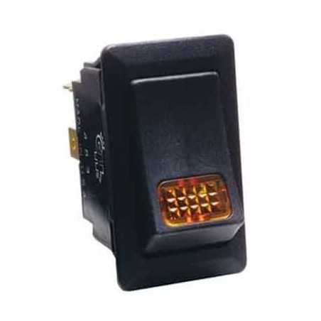 ELECTRICAL SWITCHES ROCKER ON - OFF 24 VOLT AMBER ILLUMINATED