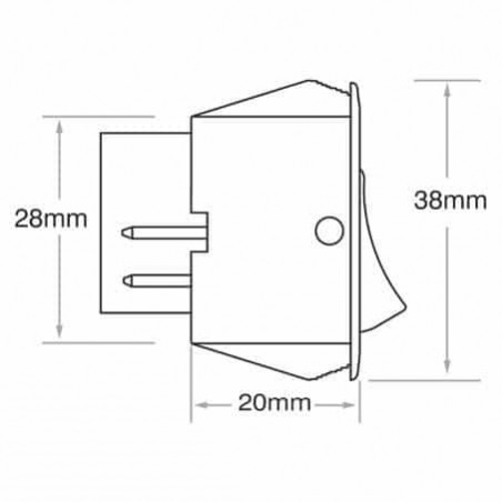 ELECTRICAL SWITCHES ROCKER 12 VOLT ELECTRICAL 20 AMP GREEN ILLUMINATED