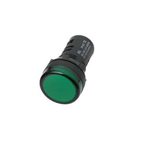 LIGHTING LED PILOT LAMP GREEN 12 VOLT 22MM OPENING
