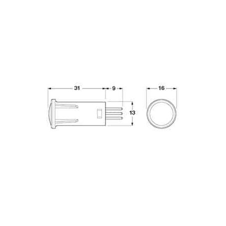 LIGHTING PILOT LIGHT INCANDESCENT GREEN 12 VOLT
