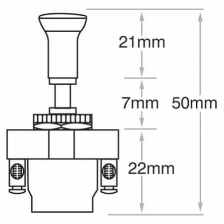 ELECTRICAL SWITCHES PUSH-PULL ON - OFF 12 VOLT