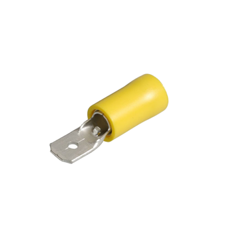 CRIMP TERMINALS YELLOW MALE BLADE TERMINALS