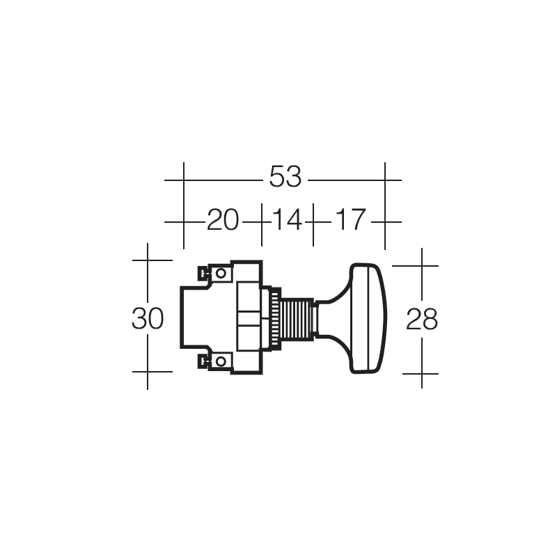 ELECTRICAL SWITCHES ON/OFF PUSH-PULL SWITCH ILLUMINATED RED
