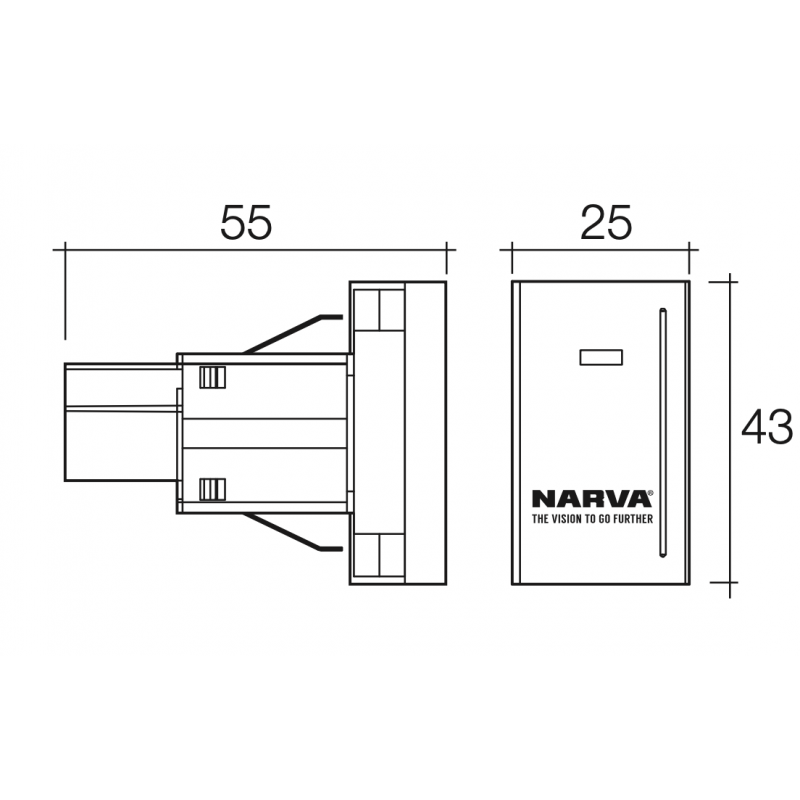 ELECTRICAL BEACON SWITCH VW AMAROK APPLICATION OFF-ON LED